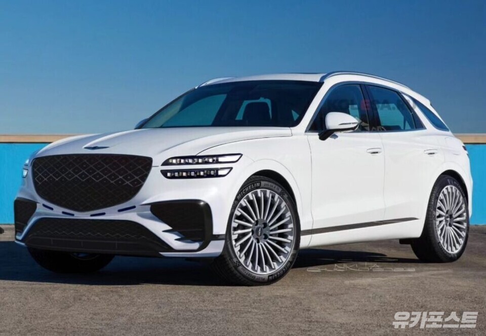 제네시스 GV70 페이스리프트 '조선의 마칸' GV70 새로워진 디자인 선보인다.